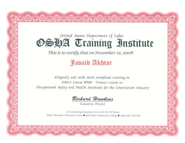 Osha certificates (3) | PDF