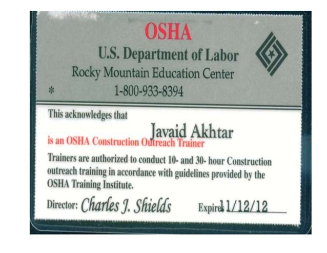 Osha certificates (3) | PDF