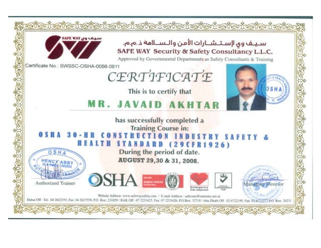 Osha certificates (3) | PDF