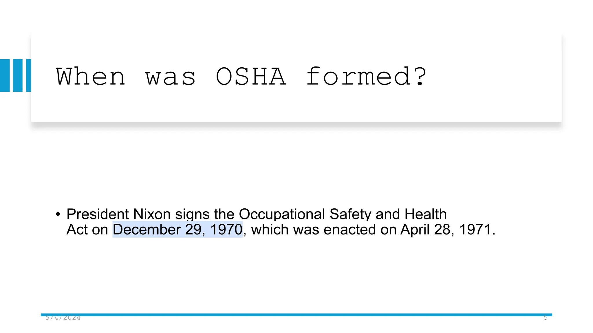 Brief Introduction to OSHA-30 Hours General Industry | PPTX