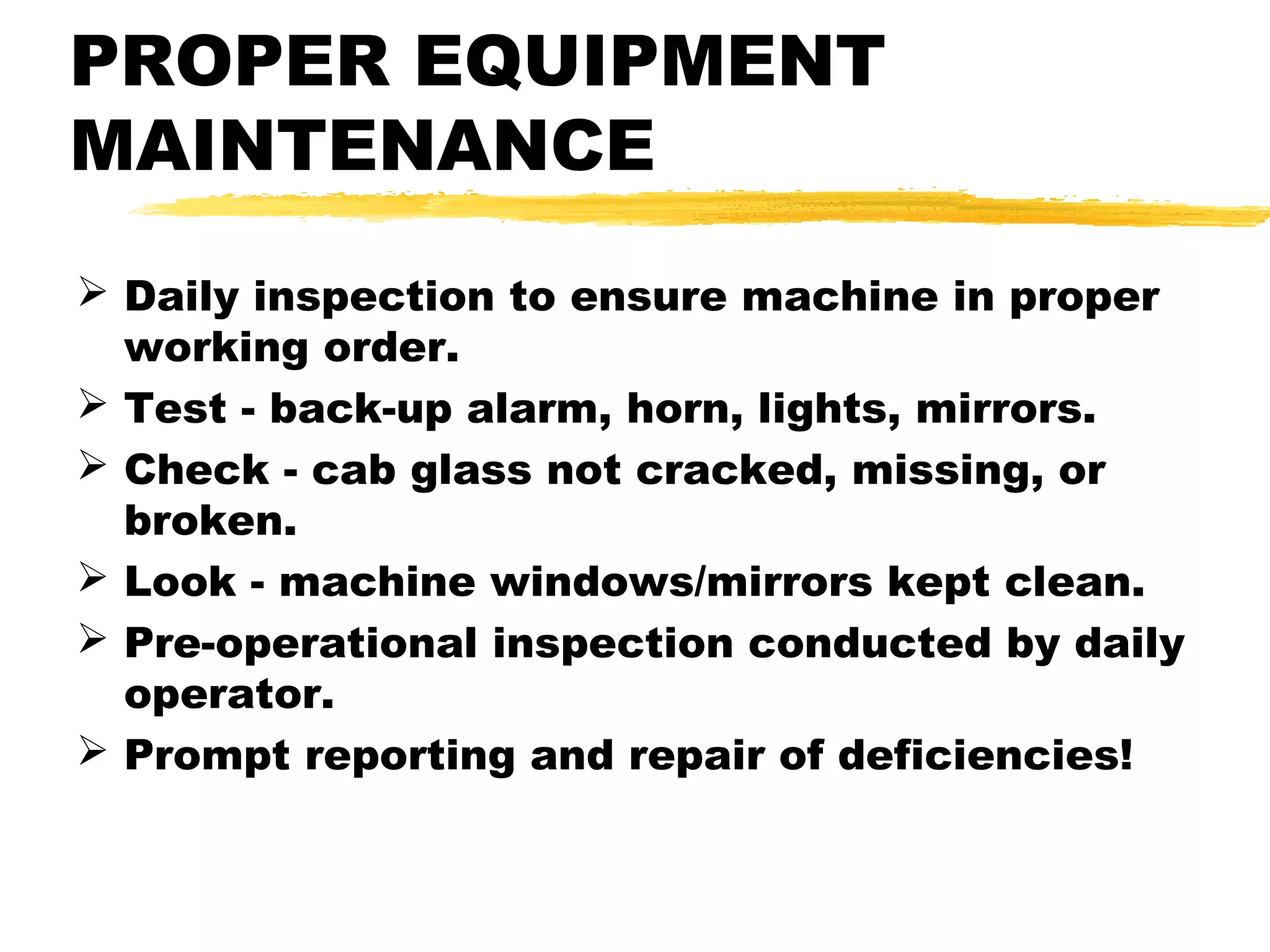 OSHA Construction Safety for Vehicles, Mobile Equipment, and Machinery ...