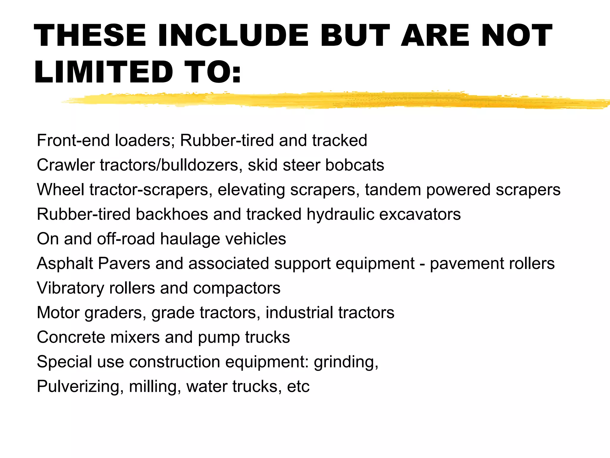 OSHA Construction Safety for Vehicles, Mobile Equipment, and Machinery ...