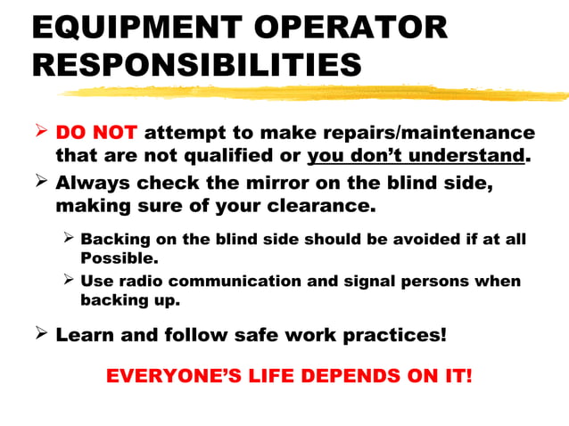 OSHA Construction Safety for Vehicles, Mobile Equipment, and Machinery ...