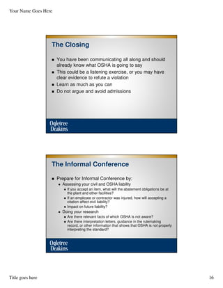 Osha enforcement what is the current state of play | PDF