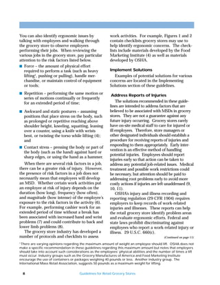 Osha Grocery Store | PDF | Injuries | Diseases and Conditions