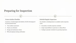 OSHA Hand Powered Tools Inspection with eAuditor Audits & Inspections | PDF