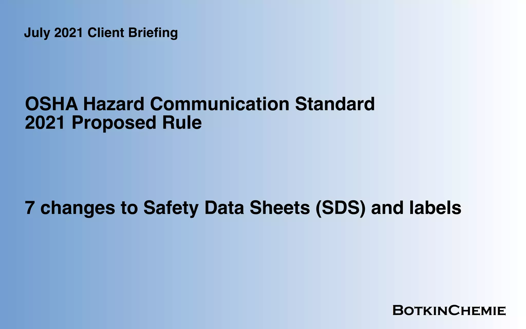 OSHA Hazard Communication Standard 2021 Proposed Rule | PDF | Chemistry ...