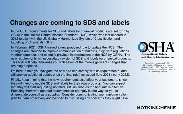 OSHA Hazard Communication Standard 2021 Proposed Rule | PDF | Chemistry ...