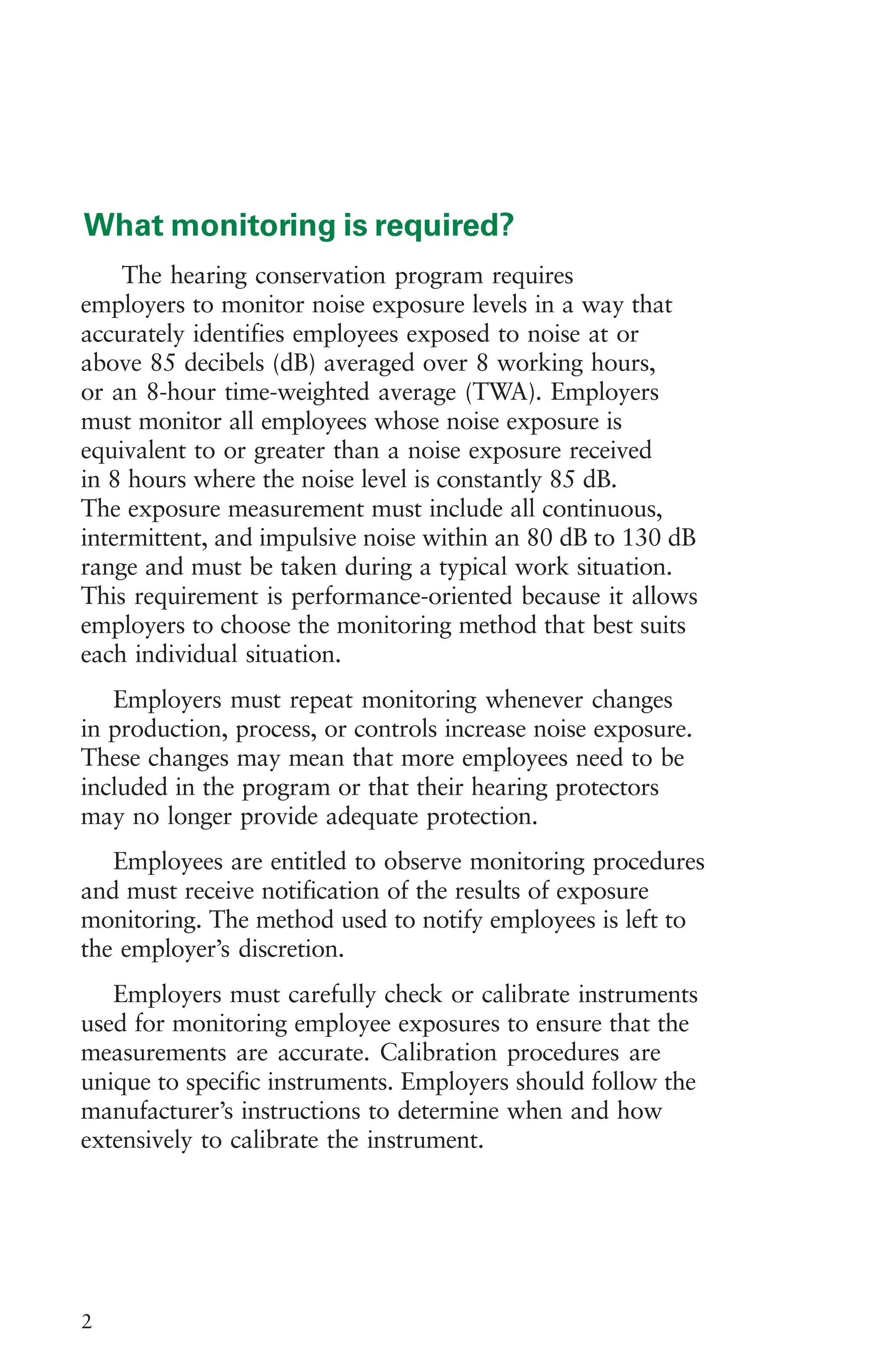 Osha hearing conservation | PDF