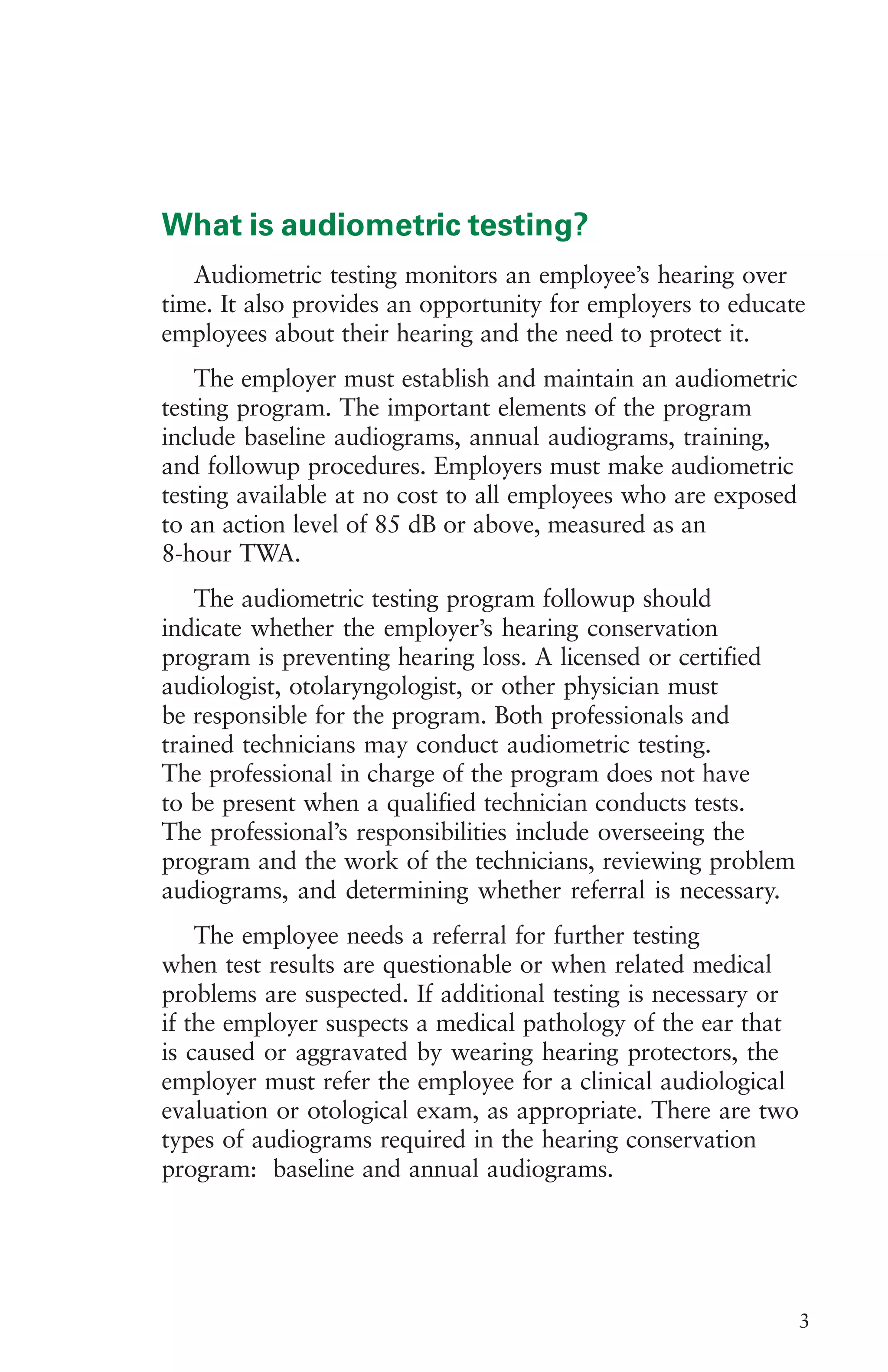 Osha hearing conservation | PDF