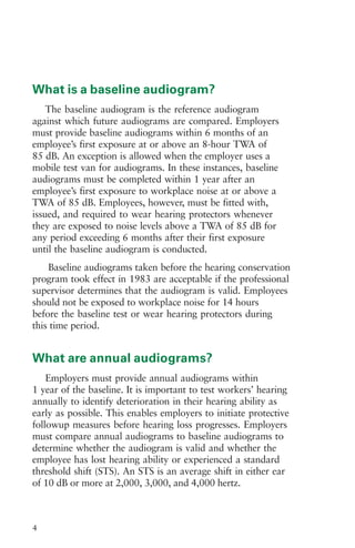 Osha hearing conservation | PDF