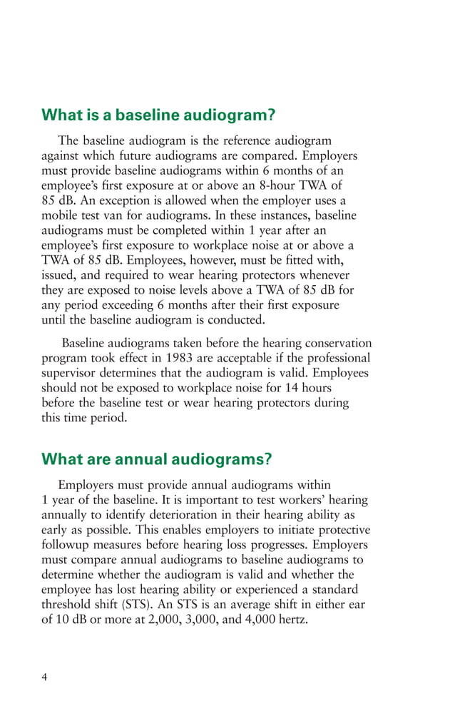 Osha hearing conservation | PDF | Ear, Nose and Throat Conditions ...