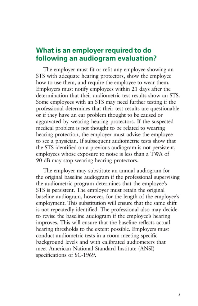 Osha hearing conservation | PDF | Ear, Nose and Throat Conditions ...