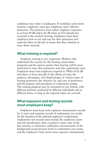 Osha hearing conservation | PDF