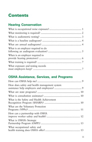 Osha hearing conservation | PDF