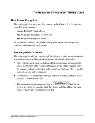 Osha heat training guide | PDF