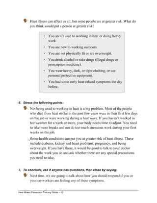 Osha heat training guide | PDF