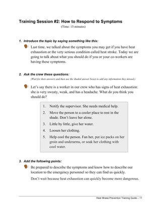 Osha heat training guide | PDF