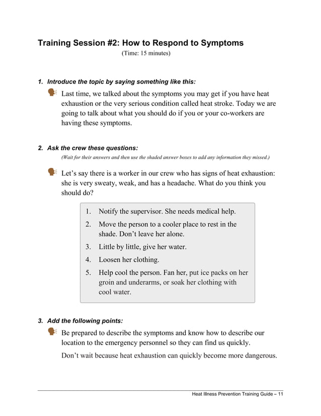 Osha heat training guide | PDF