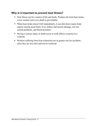 Osha heat training guide | PDF