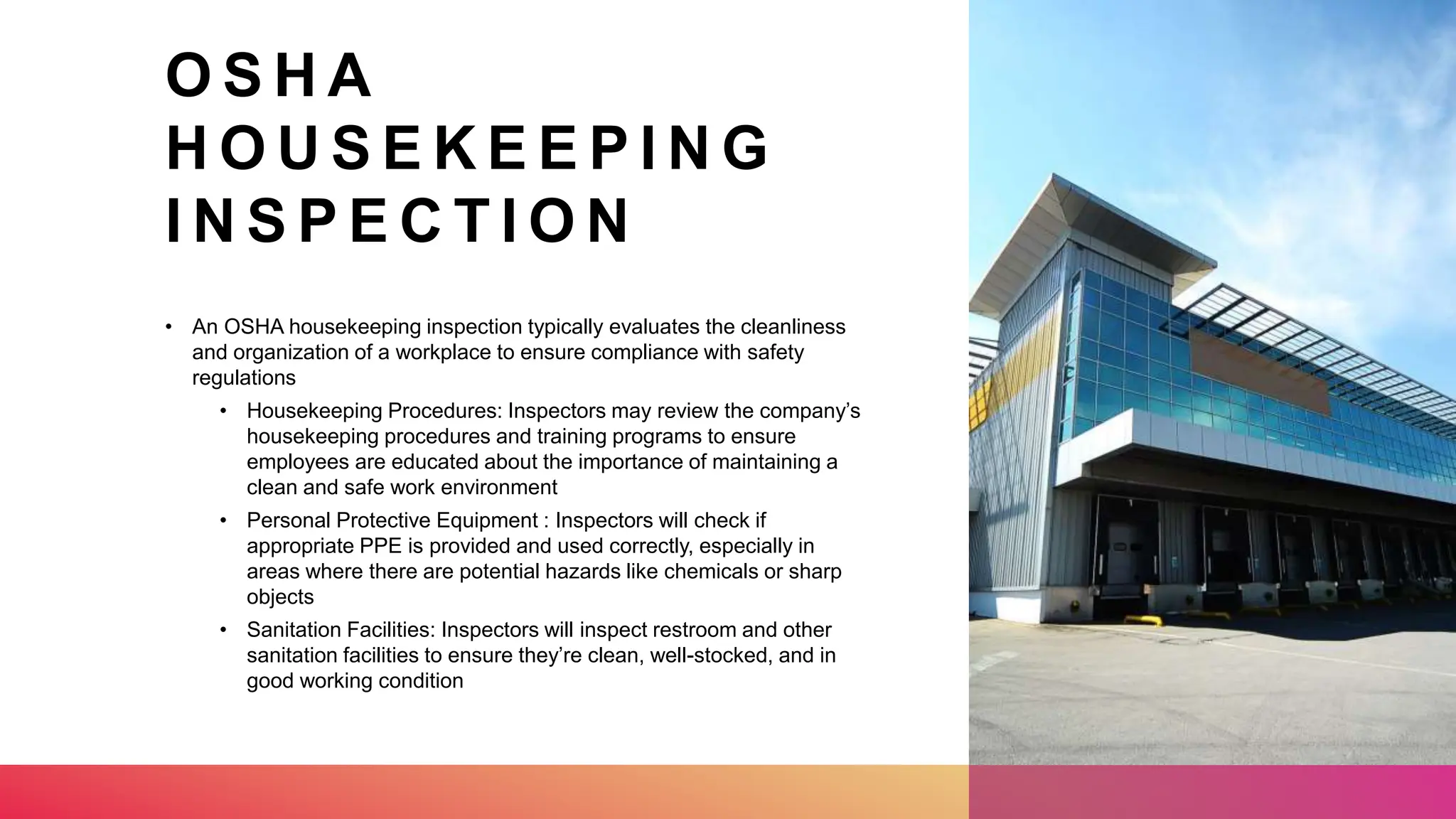OSHA housekeeping inspection eAuditor Audits & Inspections | PDF
