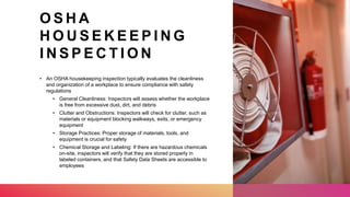 OSHA housekeeping inspection eAuditor Audits & Inspections | PDF