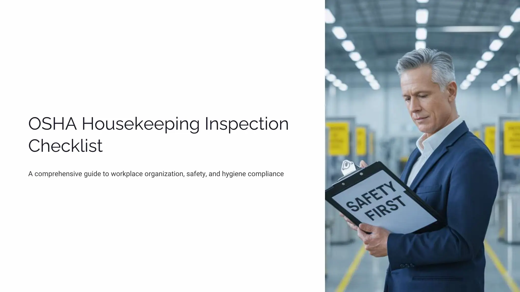 OSHA Housekeeping Inspection Checklist with eAuditor Audits & Inspections | PDF