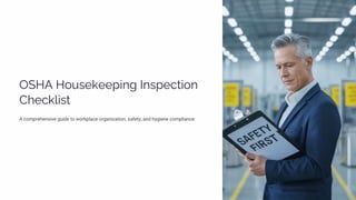 OSHA Housekeeping Inspection Checklist with eAuditor Audits ...