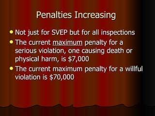 OSHA increase in penalties | PPT