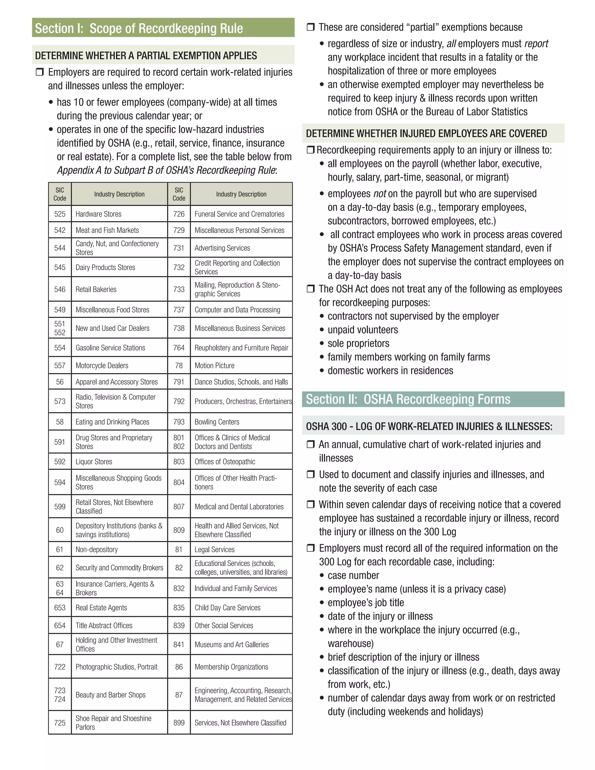 Osha injury illness checklist | PDF | Injuries | Diseases and Conditions