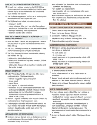 Osha injury illness checklist | PDF | Injuries | Diseases and Conditions