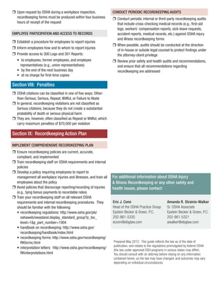 Osha injury illness checklist | PDF | Injuries | Diseases and Conditions