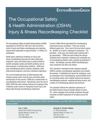 OSHA Recordkeeping Checklist Decodes Complex Requirements | PDF