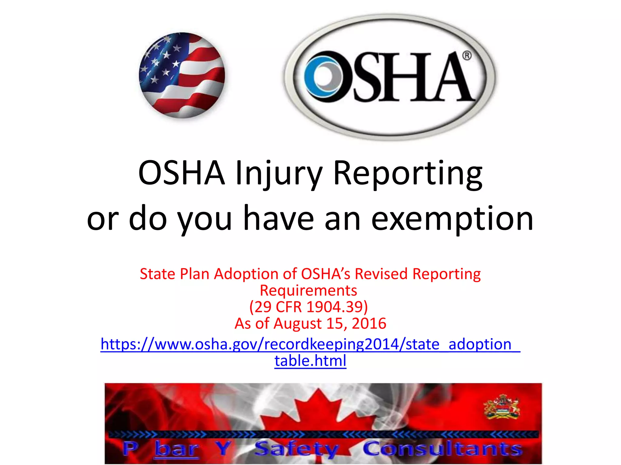 Osha injury reporting | PPTX