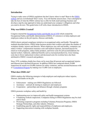 Osha intro | PDF