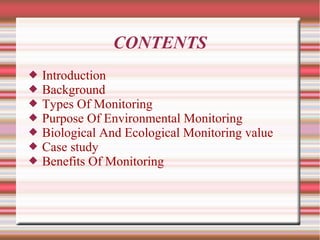 Environmental Monitoring | ODP