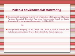 Environmental Monitoring | ODP