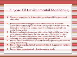 Environmental Monitoring | ODP