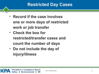 OSHA Logs: How To Do Them Right! | PPT