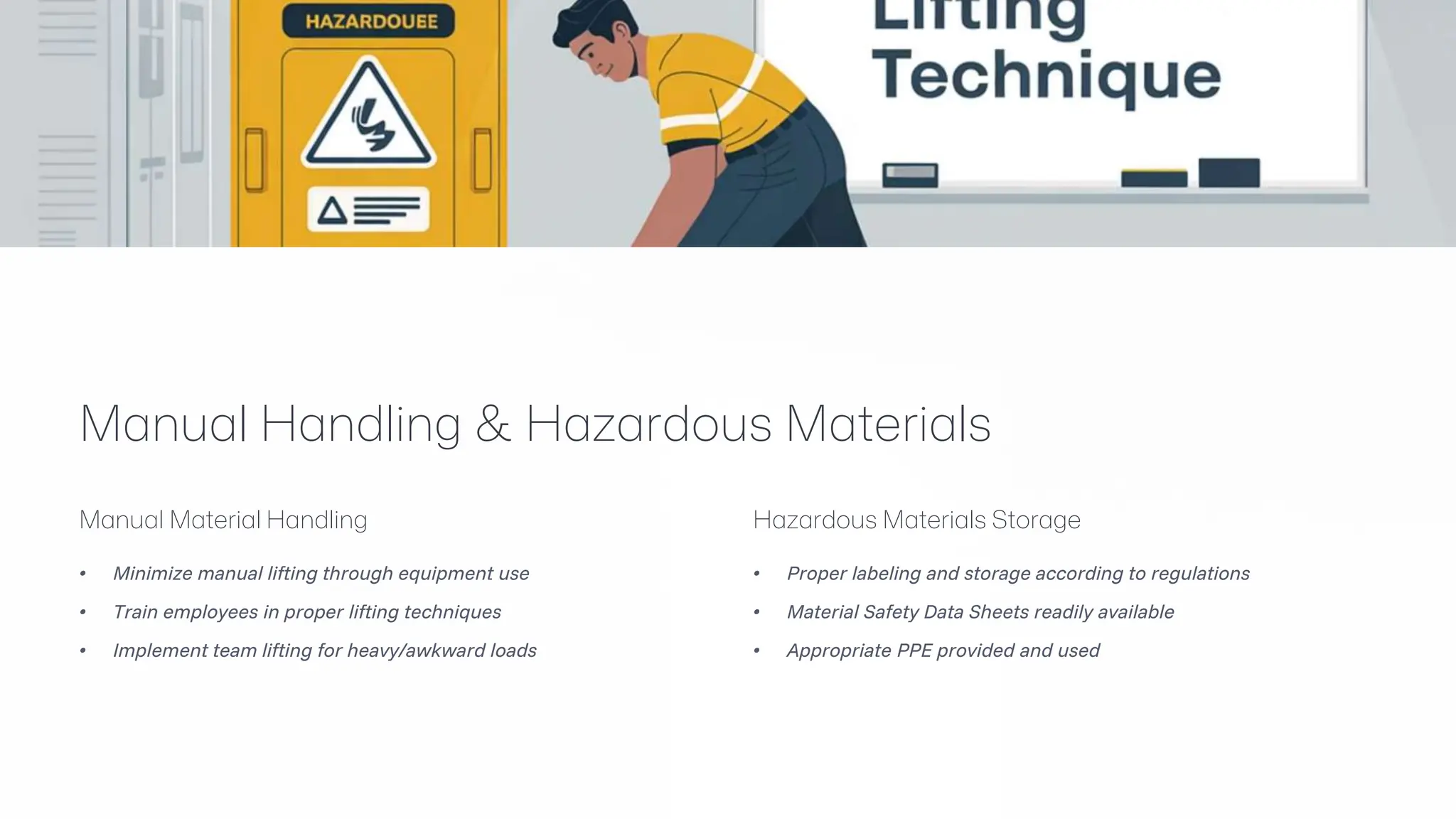 OSHA Material Handling with eAuditor Audits & Inspections | PDF