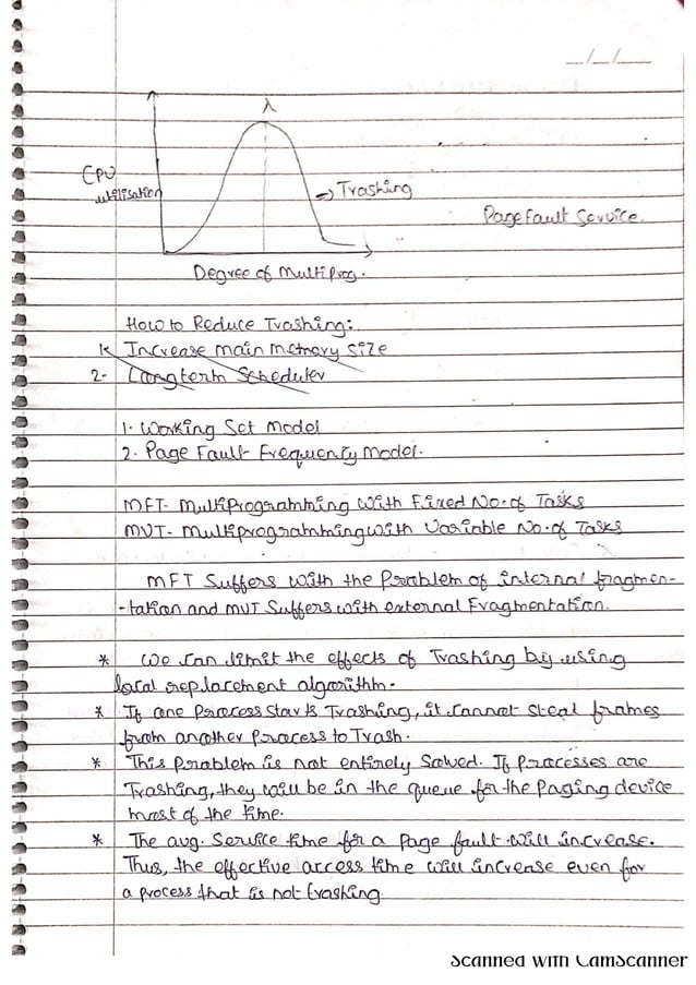 OPERATING SYSTEMS handwritten FIVE NOTES | PDF