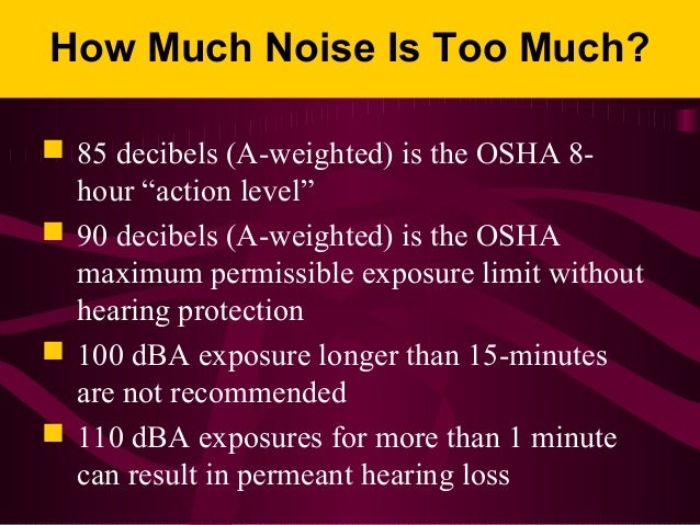 OSHA Noise and Hearing Conservation