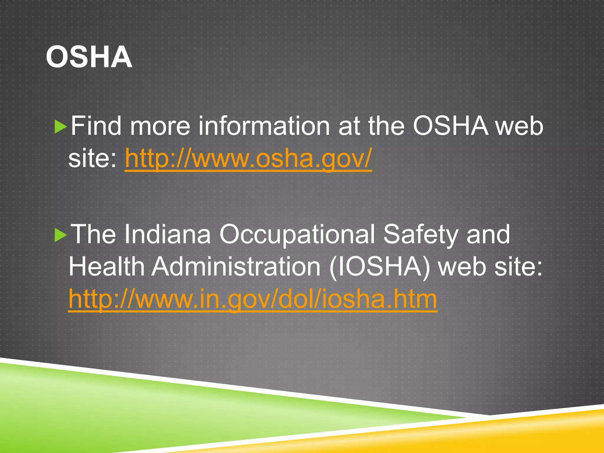 Osha (occupational safety and health administration)(1) | PPSX ...
