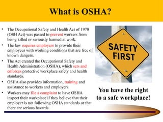 OSHA Orientation.pptx for safety occupational safety and health | PPTX