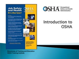 OSHA Introduction Presentation | PPT