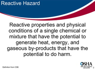 Osha Reactives | PPT
