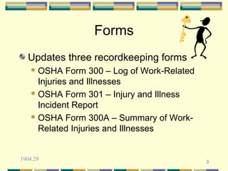 Osha Recordkeeping Highlights | PPT