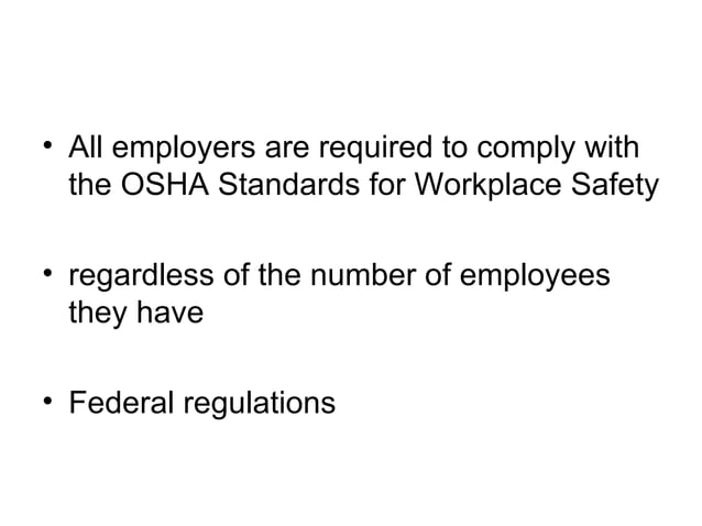Osha Regulations | PPT
