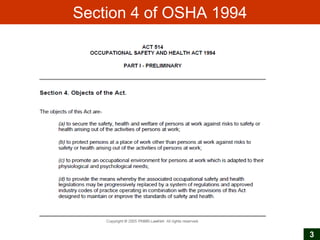 OSHA Scribd presentation 2021-OSHA 1994 | PPT