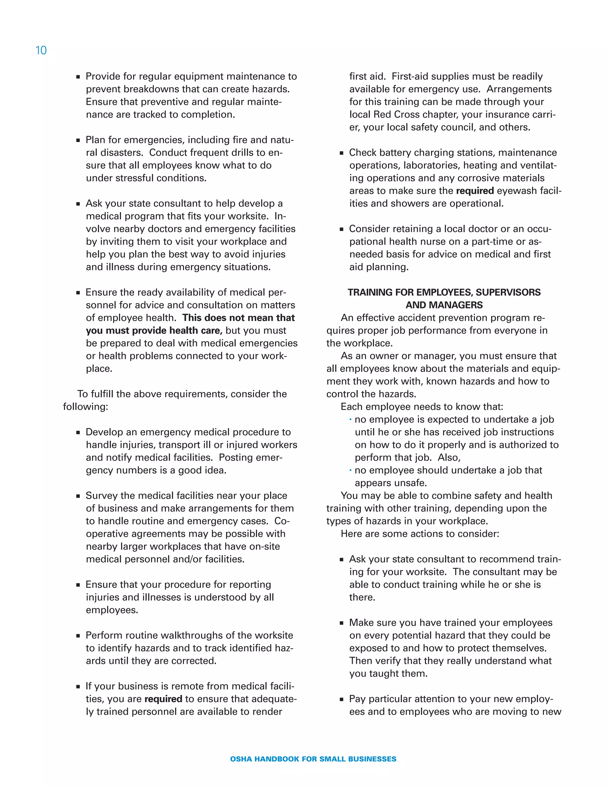 Osha small business handbook | PDF